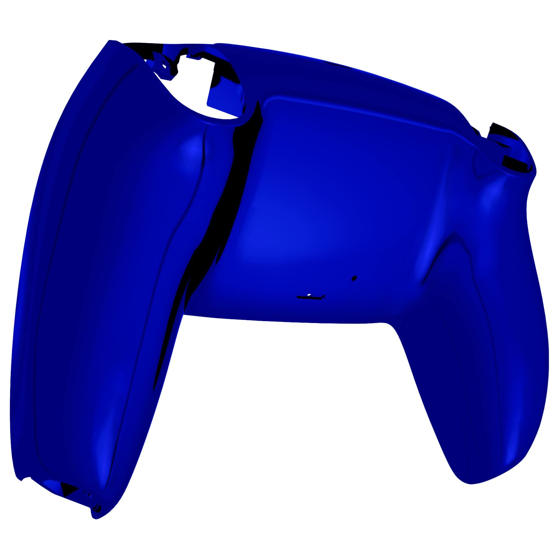 eXtremeRate Chrome Blue Glossy Custom Back Plate Bottom Shell Compatible with ps5 Controller, Replacement Back Shell Cover Compatible with ps5 Controller