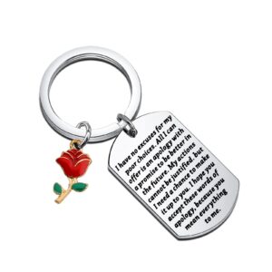 ujims sorry gifts funny apologizing keychain idea i hope you accept these words of apology for him her forgive me gift (forgive me keychain)