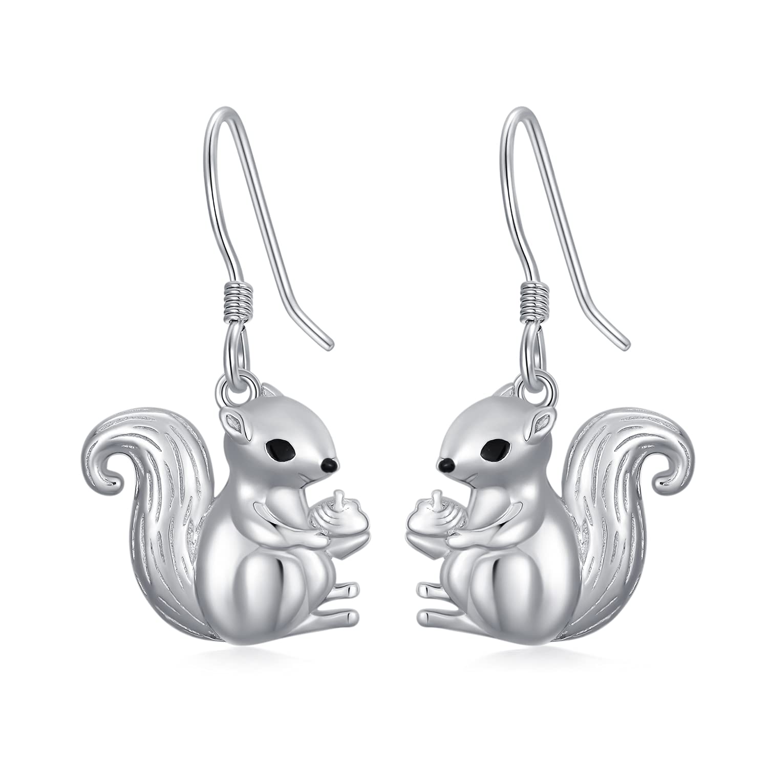 PROESS Frog/Squirrel Earrings Sterling Sliver Frog Jewelry Frog Gift for Women Girl Nickel Free (Squirrel)