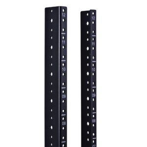 rackpath 12u vertical server rack rail pair kit, diy rack build, 12-24 screws x48