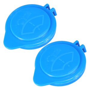 x autohaux 2pcs blue cp9z-17a605-a windshield wiper washer fluid reservoir tank bottle cap for ford focus 2012-2018