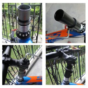 DERVISH Bike Fork Stem Extender, Bicycle Handlebar Riser Adaptor, Aluminium Alloy Head Up Adapter, for Mountain Bike, Road Bike, MTB