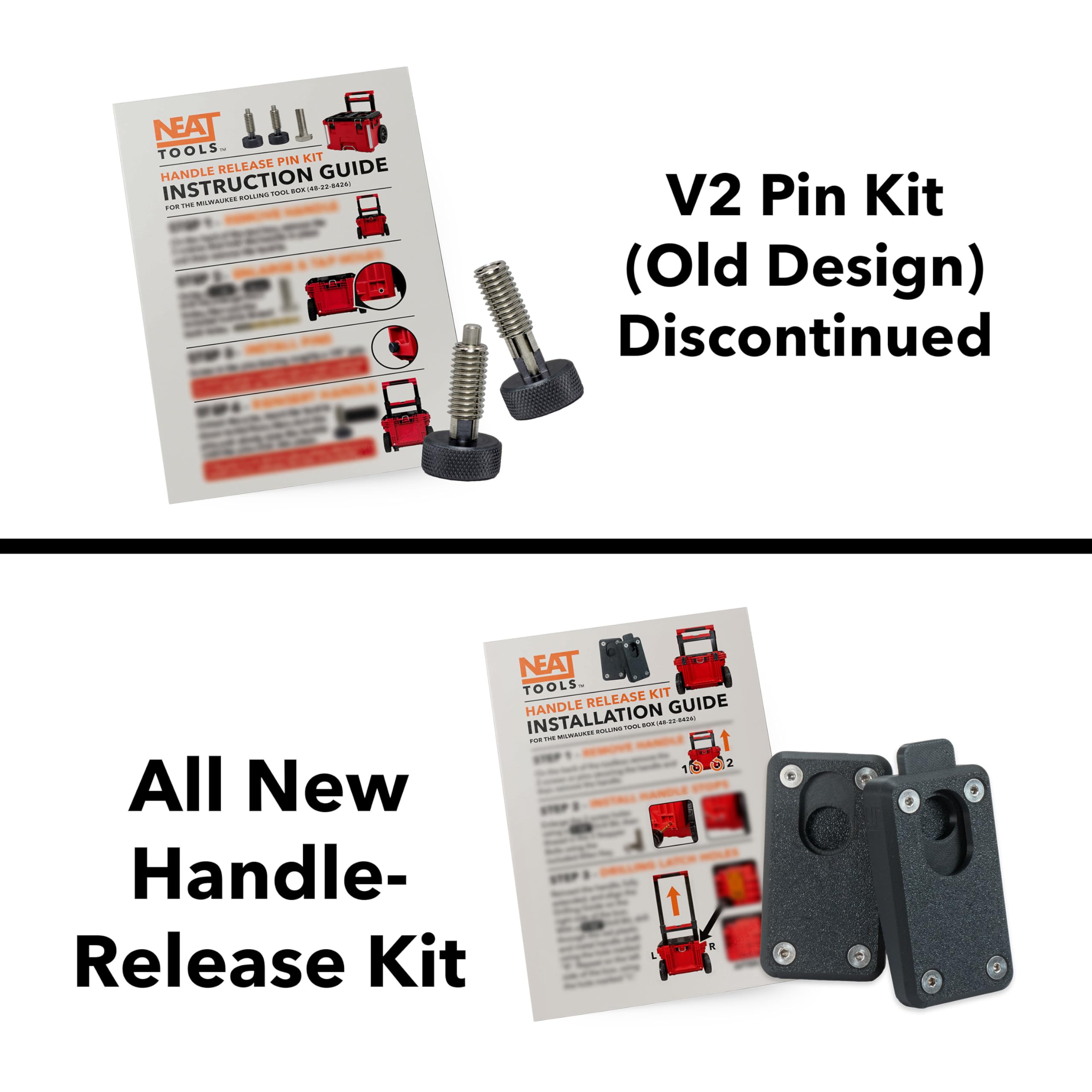 All New Neat Tools Handle Quick Release Pins Kit for Milwaukee PACKOUT Rolling Toolbox Packout Mod