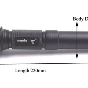 WKDUN C8 365nm 5W UV Flashlight Torch in Leak Detection, Forensics, Law Enforcement, Coating Inspection, Fugitive Glue, Curing, Special Effects, Urine Displays, Exhibits and More Long Version