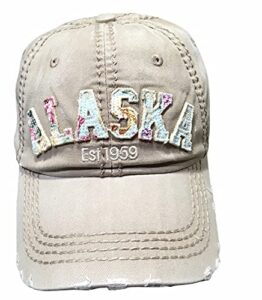 robin ruth quality floral alaska ball cap hat tan