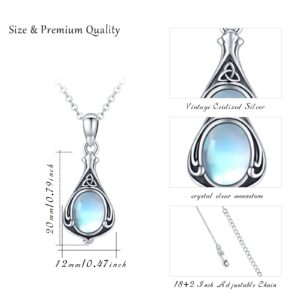 TUGHRA Cremation Jewelry for Ashes for Women 925 Sterling Silver Urn Necklaces for Human Ashes Moonstone Memorial Necklaces for Ashes Keepsake Jewelry Gifts