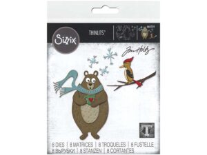 sizzix thinlits die set 8pk cozy winter by tim holtz, 665574, multicolour