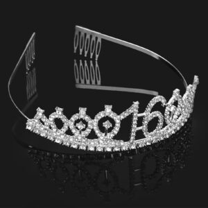 16th Birthday Tiara and Sash Kit- Silver "Sweet 16"Birthday Decorations 16th Birthday Party Gifts Birthday Party Supplies for Girls (silver)