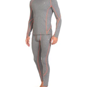 Little Donkey Andy Men's Thermal Underwear Set Performance Base Layer Wicking Active Long Johns Top & Bottom with Fly Gray XL