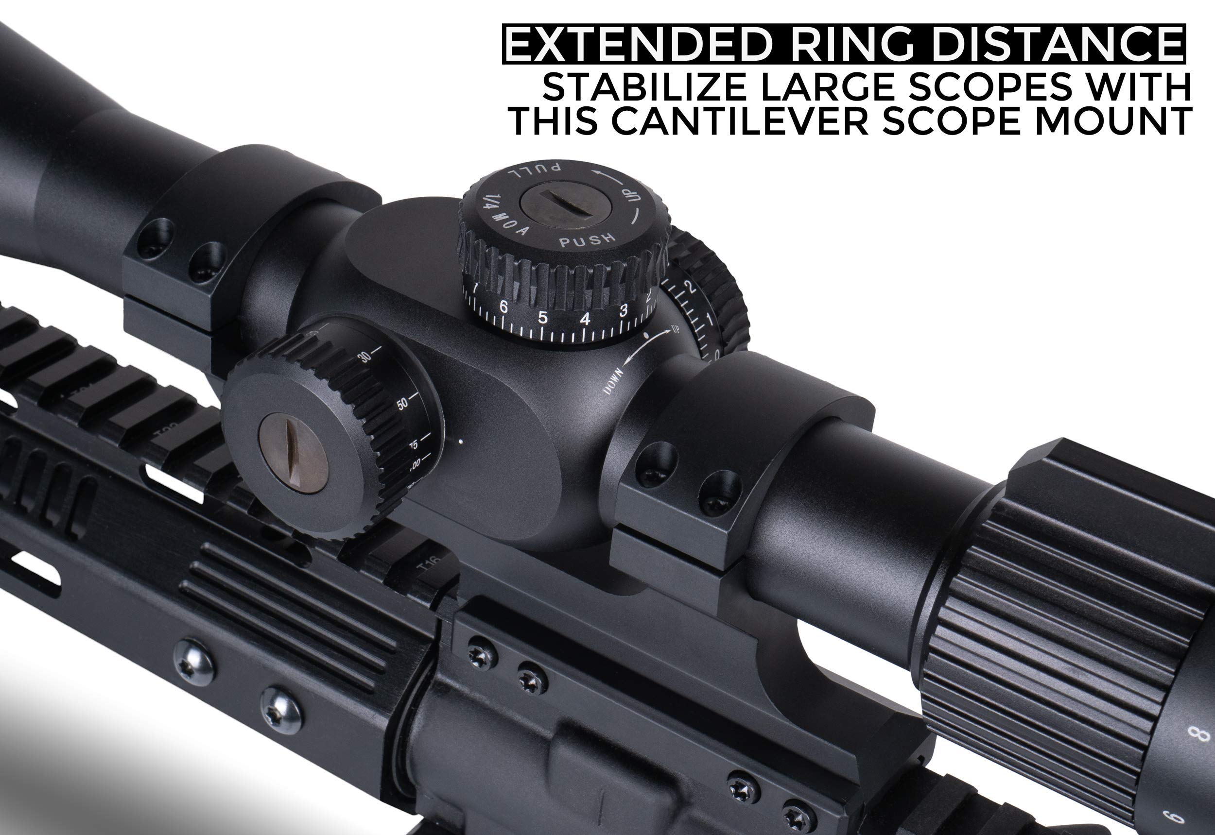 Monstrum G3 4-16x50 First Focal Plane FFP Rifle Scope with Illuminated MOA Reticle | ME308 Extended Series Offset Scope Mount | Bundle