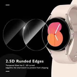 KIMILAR 4 Pack Galaxy Watch 7 / Galaxy Watch 6/5/4 Screen Protector 40mm, Waterproof Tempered Glass Screen Protector Cover Compatible with SAMSUNG Galaxy Watch 7/6/5/4 40mm Smartwatch