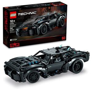 lego technic the batman – batmobile 42127 model car building toy, 2022 movie set, superhero gifts for kids and teen fans with light bricks