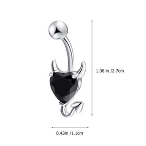 Devil Heart Belly Button Rings Navel Rings Steel Bar Stud Belly Navel Piercing Jewelry