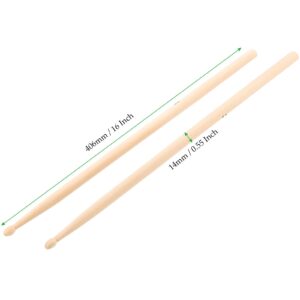 MAHIONG 15 Pairs 5A Drum Sticks, Classic Wood Tip Drumstick Bulk, Maple Wood Drum Sticks Set for Kids and Adults, 16 Inch