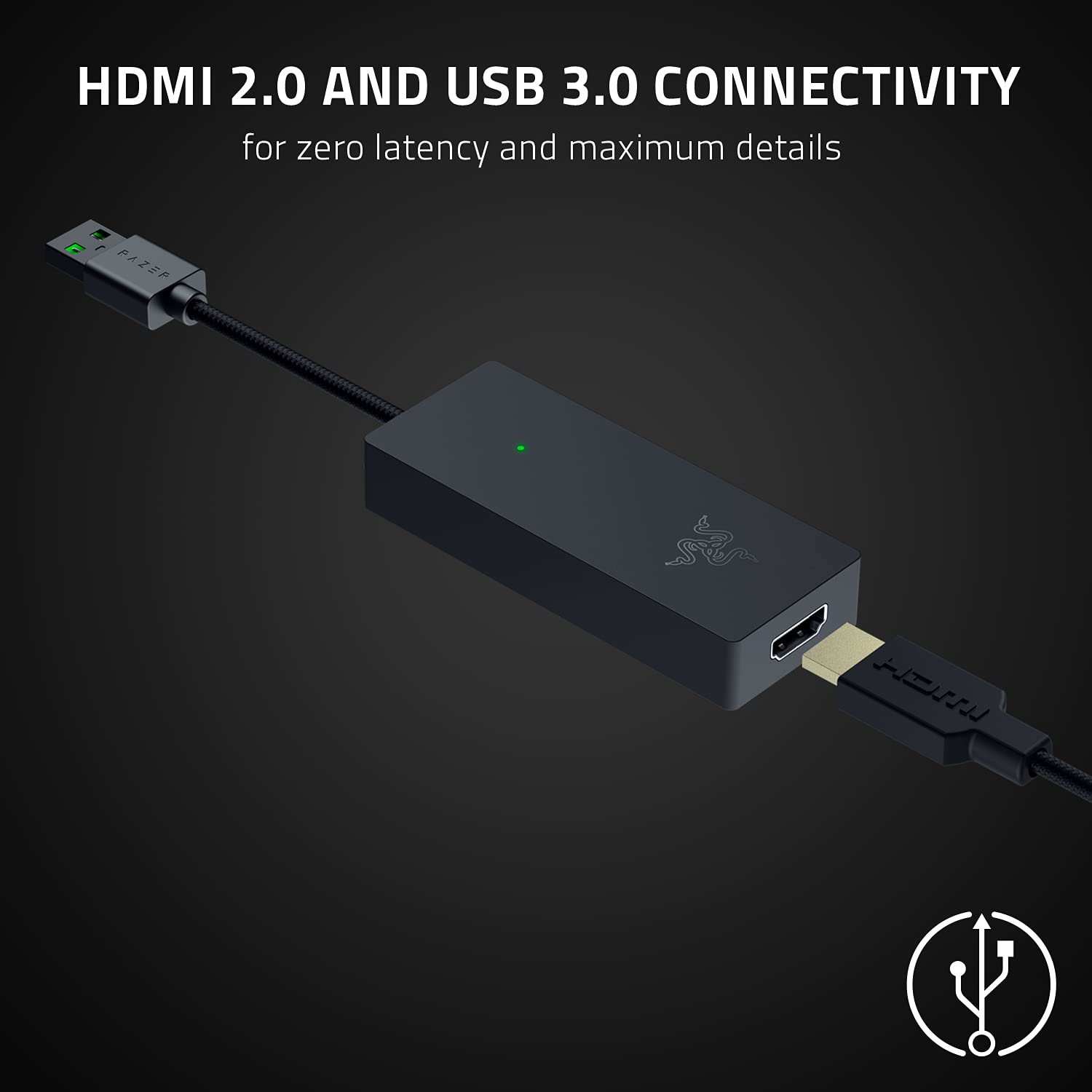 Razer Ripsaw X USB Capture Card w/Camera Connection: 4K 30FPS - OBS & Streamlabs Compatible - for Streaming, Gaming, Video Conference, Zoom, Teams - HDMI 2.0 & USB 3.0 - Compact Design - Plug & Play