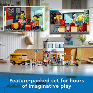 LEGO City School Day 60329 Building Kit; Toy School Playset with 2 City TV Characters, for Kids Aged 6 and up (433 Pieces)