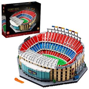 lego icons camp nou – fc barcelona soccer stadium 10284 model building kit, large construction set for adults, gift idea