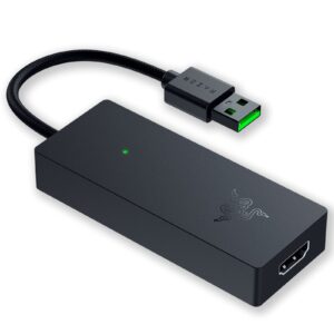 razer ripsaw x usb capture card w/camera connection: 4k 30fps - obs & streamlabs compatible - for streaming, gaming, video conference, zoom, teams - hdmi 2.0 & usb 3.0 - compact design - plug & play