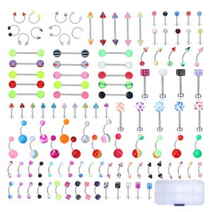 joerica 115pcs body piercing