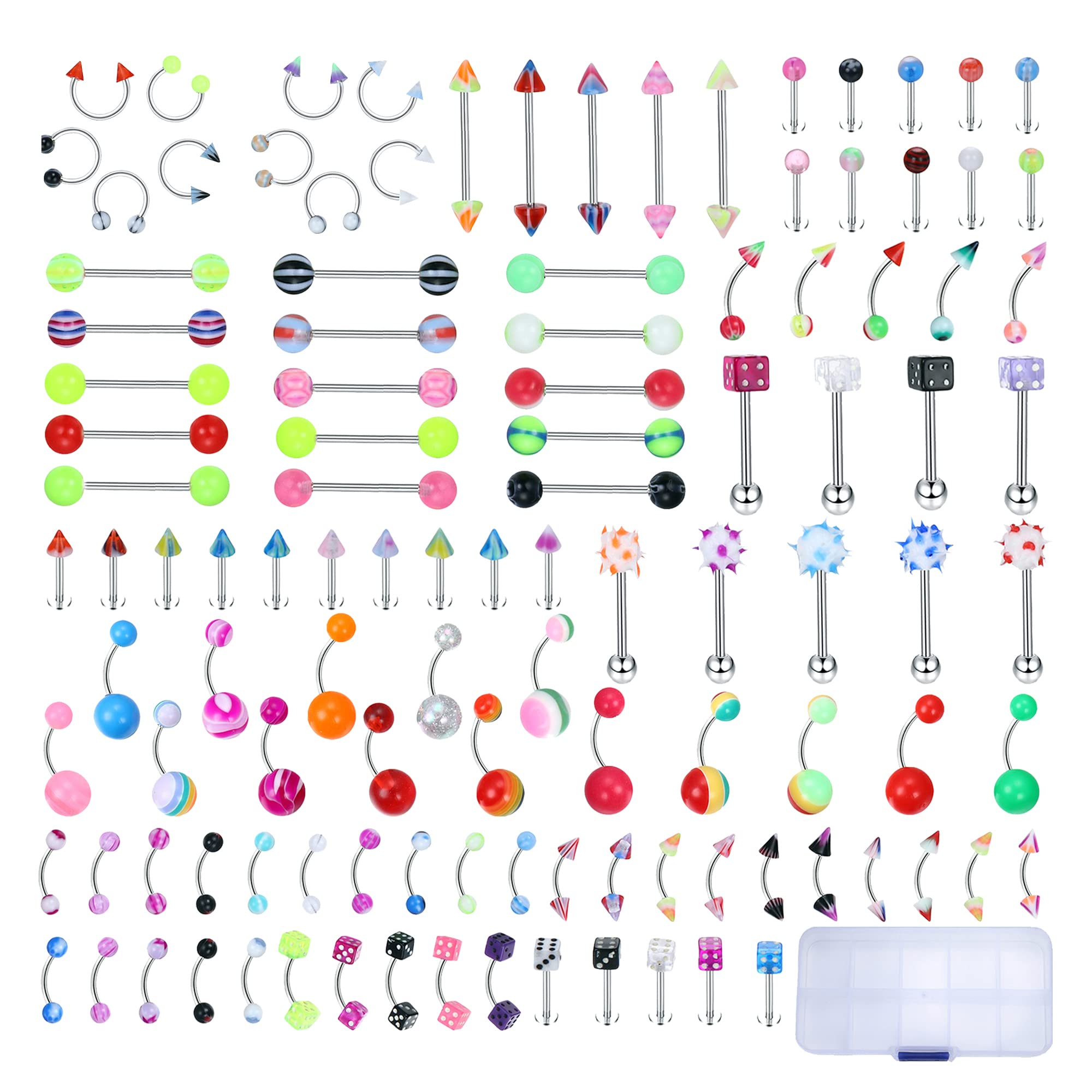 JOERICA 115Pcs body piercing