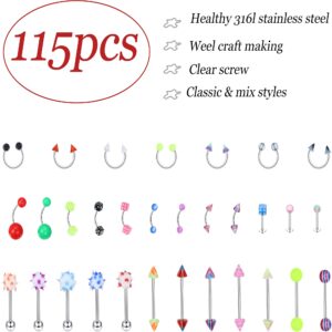 JOERICA 115Pcs body piercing