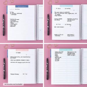 Erin Condren 7" x 9" Spiral Bound Medical Treatment Planner - Edition 2, Four Tabs, Treatment Tracking Spreads, Medical Information Pages, Support Log, Lined Note Pages