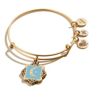 alex and ani token of wisdom charm bangle bracelet - rafaelian gold finish - 2 to 3.5 in