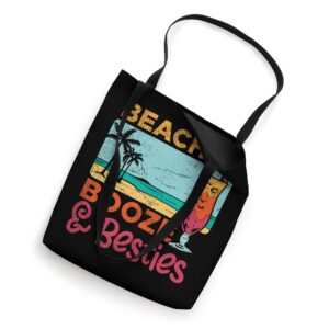 Beaches Booze and Besties Girls Trip Vacation Beach Graphic Tote Bag