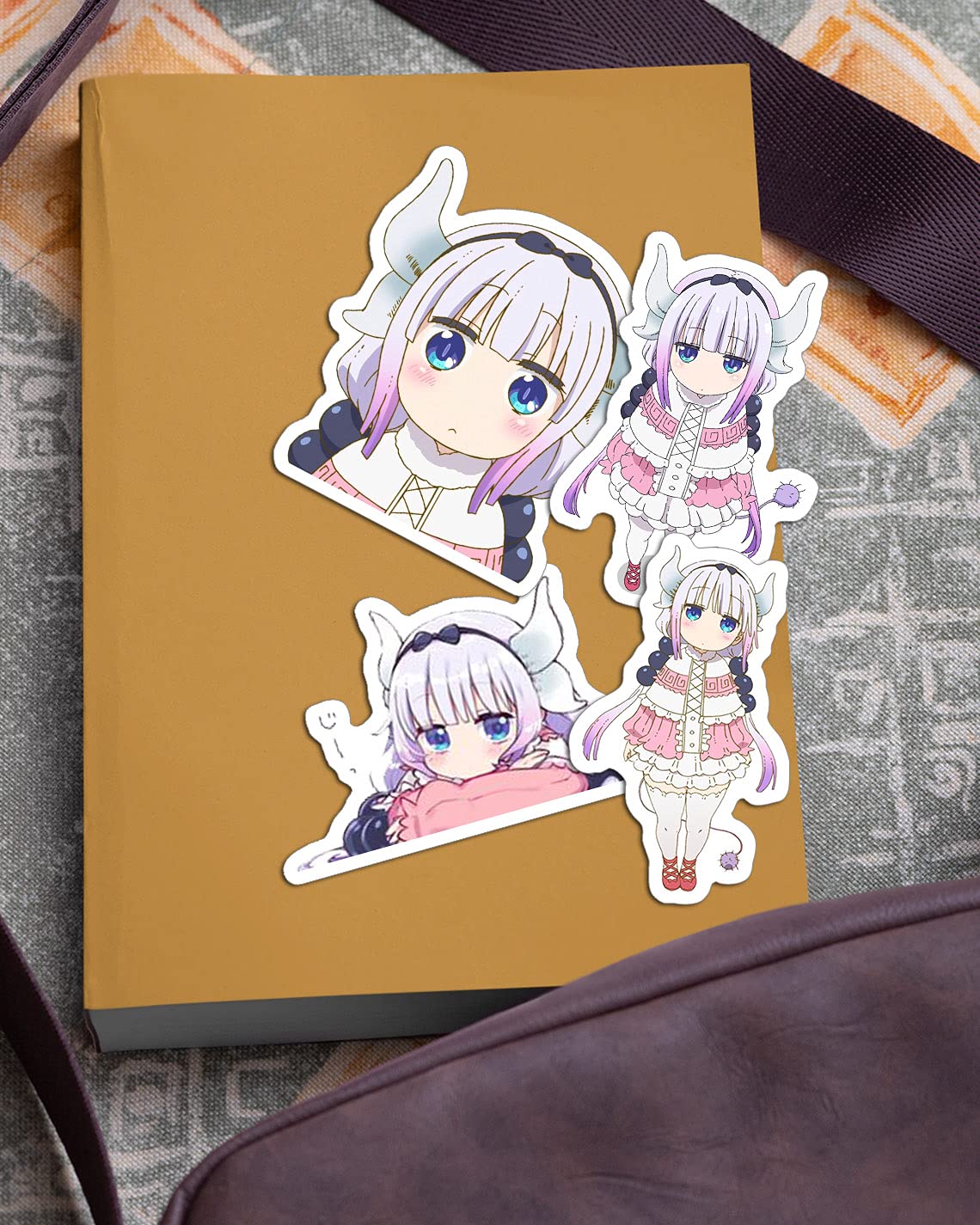 Alexiss Miss Kobayashi's Dragon Maid Kanna Kamui Funny Sticker for Phone, Laptop, Skateboard, Car, Pack 4 Pcs Size 3In