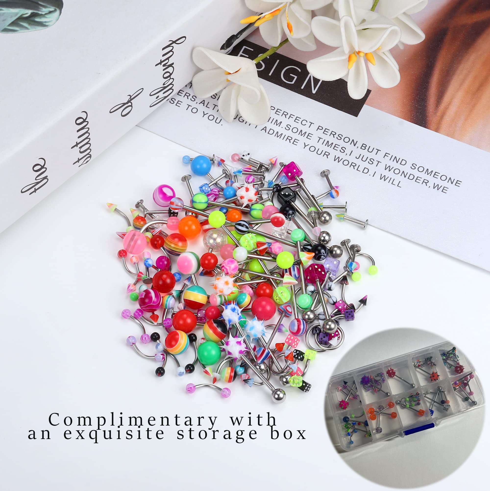 JOERICA 115Pcs body piercing