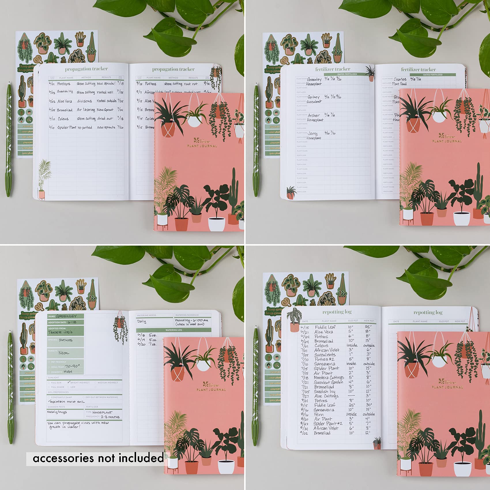 Erin Condren Plant Log Journal Petite Planner. Water and Fertilization Tracker, Propagation Logs, Notes Sections and More. For Indoor and Outdoor Plant Care. Portable Petite Planner