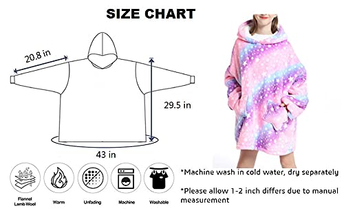 Shamdon Home Collection Blanket Hoodie Women,Wearable Hoodie Blanket,Sherpa Fleece Oversized Hoodie Blanket with Hood for Adult Teen