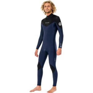 rip curl dawn patrol 3/2 gb back zip stmr navy xl