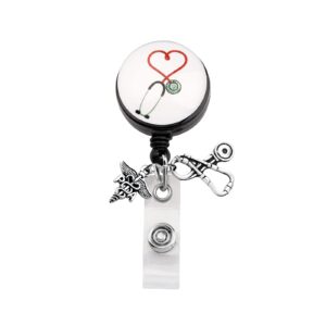 feelmem pa medical stethoscope retractable badge holder reel clip physician assistant gift medical student gift nurse gift