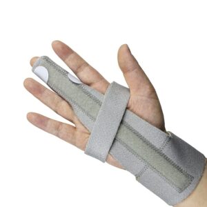 finger splint for kids adjustable thumb wrist immobilization support finger trigger brace sleeves for sprains mallet injury arthritis pain relief fractured straightening (color : gray)