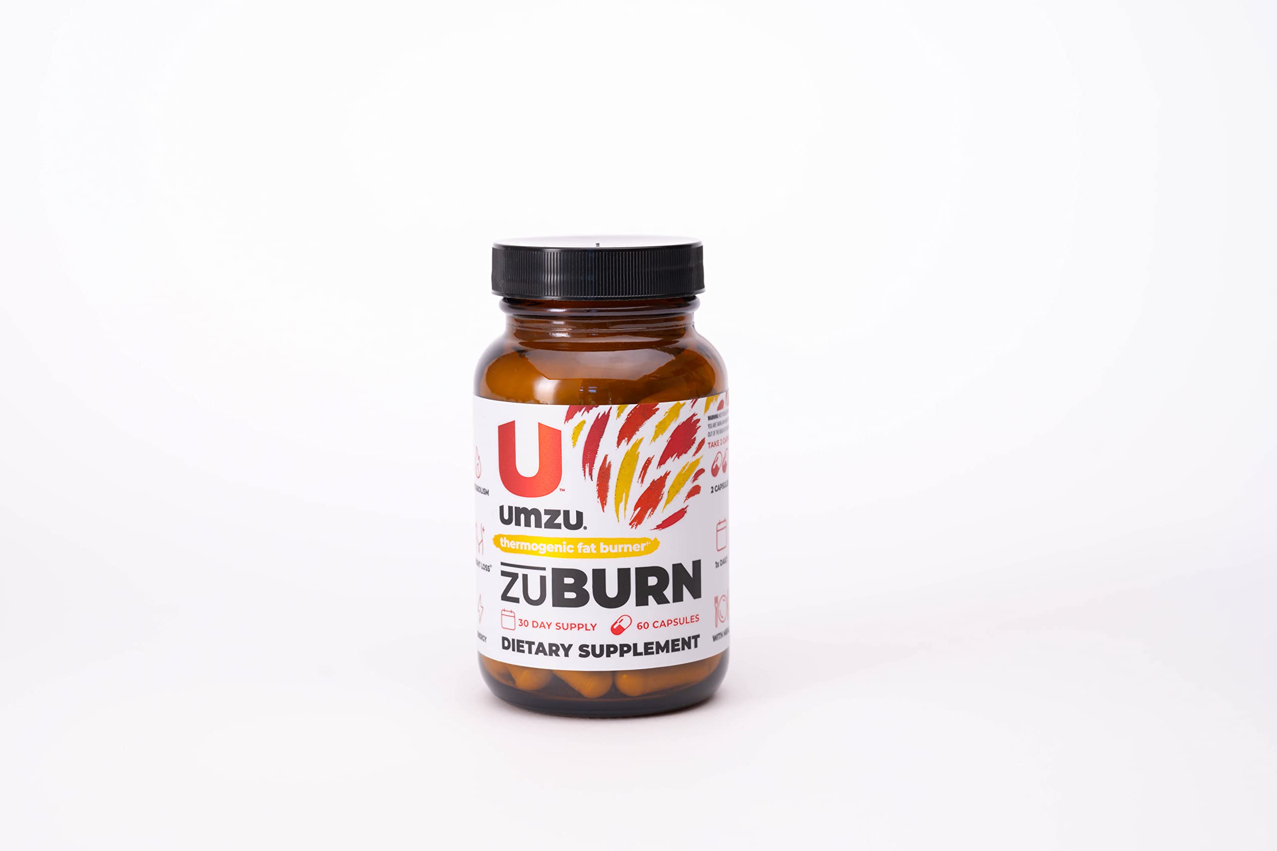 UMZU ZuBurn Thermogenic Fat Burner Supplement for a Healthy Body Composition | Natural Ingredients to Support Metabolism, Increase Calorie Burn & Reduce Body Fat* (30 Day Supply | 60 Capsules)