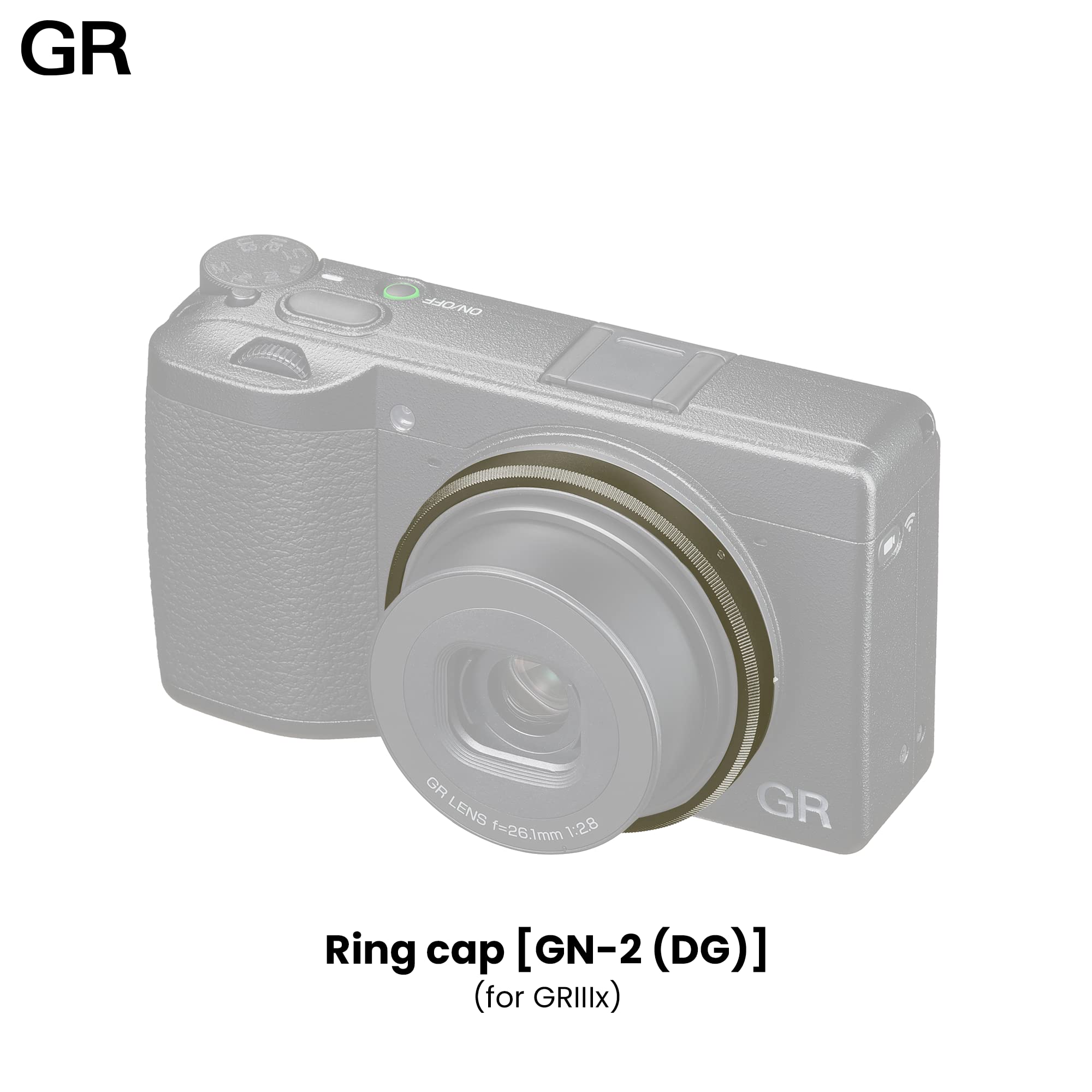 RICOH Ring Cap GN-2 (DG) Dark Gray [Compatible Models: GR IIIx] [Dark Gray Color with Metallic Finish] [Replacement Ring Cap to Dress up The Camera] 30492