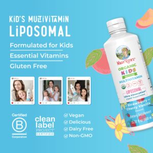 MaryRuth's Kids Multivitamin lipsomal | Vegan, Sugar-Free Vitamins for Kids Ages 2+ | Childrens Vitamins 1-2 Month Supply | Multivitamin for Kids | Multi | Kids Vitamins | 15.22 Fl Oz