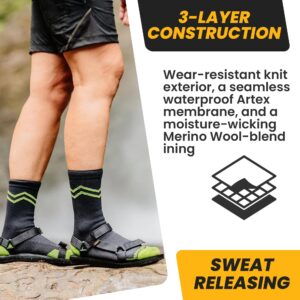 Showers Pass Crosspoint Waterproof Socks - Breathable & Water Resistance Horizon Socks - Essential For Men & Women - Gear For Any Outdoor Work Activities