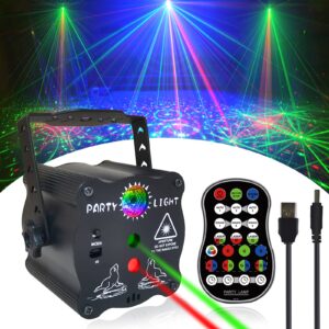 party lights, disco ball dj light with remote control - sound activated stage laser light indoor strobe light for parties christmas halloween glow party decorations lights rave lights dancing