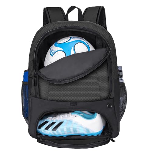 Rudmox Soccer Ball Bag-Backpack for Basketball,Volleyball with Cleat Shoes and Ball Compartment for Sports Team,Trainning