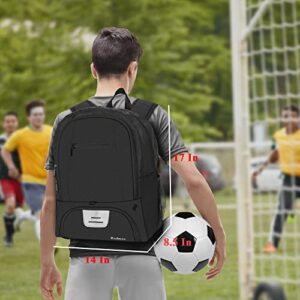 Rudmox Soccer Ball Bag-Backpack for Basketball,Volleyball with Cleat Shoes and Ball Compartment for Sports Team,Trainning