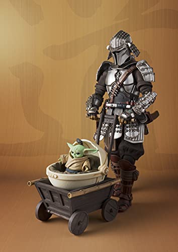 TAMASHII NATIONS - Star Wars: The Mandalorian - Ronin Mandalorian & Grougu (Beskar Armor), Bandai Spirits MEISHO Movie Realization Action Figure