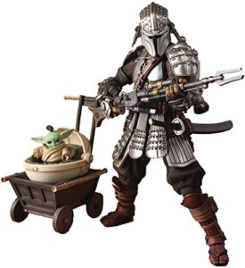 tamashii nations - star wars: the mandalorian - ronin mandalorian & grougu (beskar armor), bandai spirits meisho movie realization action figure