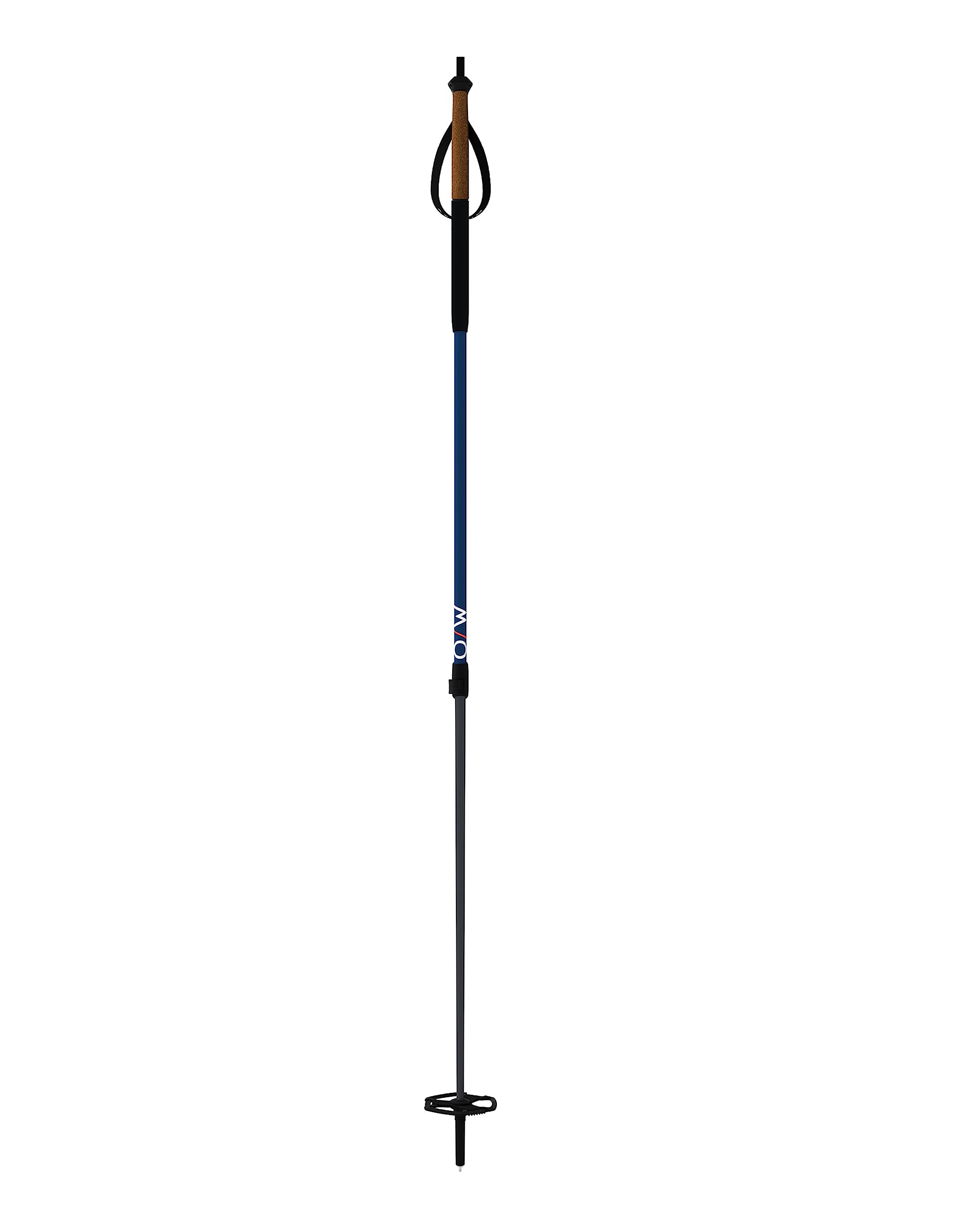 FISCHER Unisex Adult BC Vario Adjustable Lightweight Durable Backcountry Cross-Country Navy/Asphalt Aluminum Ski Poles (OZ45021)