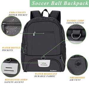 Rudmox Soccer Ball Bag-Backpack for Basketball,Volleyball with Cleat Shoes and Ball Compartment for Sports Team,Trainning