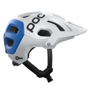 POC Tectal Race MIPS Cycling Helmet Hydrogen White/Opal Blue Metallic/Matt MED