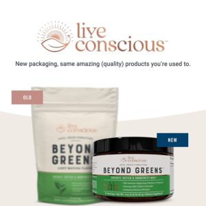 Live Conscious Beyond Greens Concentrated Superfood Powder & Organic Pea Protein Powder - Vanilla Dream Flavor | Immune System Boost & Gut Health + Metabolism & Muscle Support