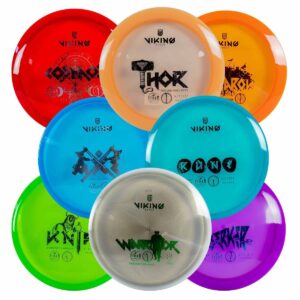 viking discs 8-disc set in storm plastic - disc golf equipment bulk set