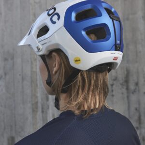 POC Tectal Race MIPS Cycling Helmet Hydrogen White/Opal Blue Metallic/Matt MED